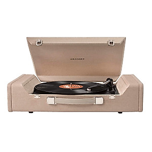 Crosley CR6232A-BR Nomad Portable USB Turntable with Software for Ripping & Editing Audio, Brown