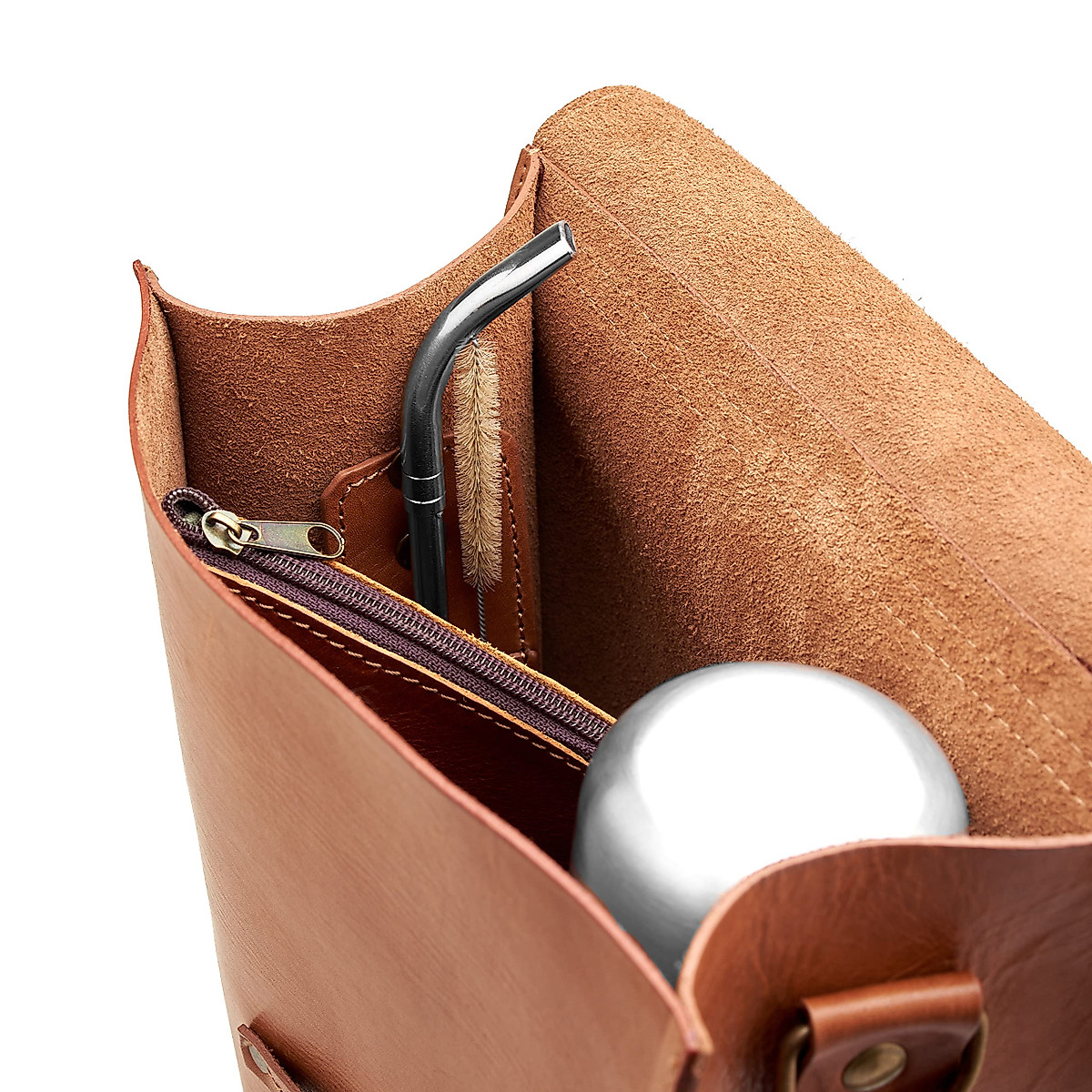 BALIBETOV Complete Yerba Mate Kit - Handmade Matera Bag, Mate Gourd, Thermos, Yerba Container, Bombilla and Cleaning Brush Included - Premium Argentine Mate Set