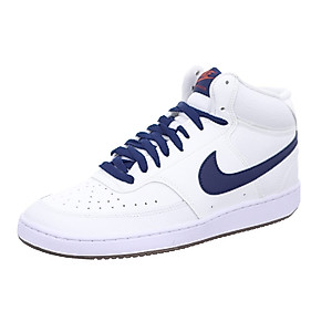 Nike Men's Court Vision Mid Sneaker, Black/White, 10.5 Regular US