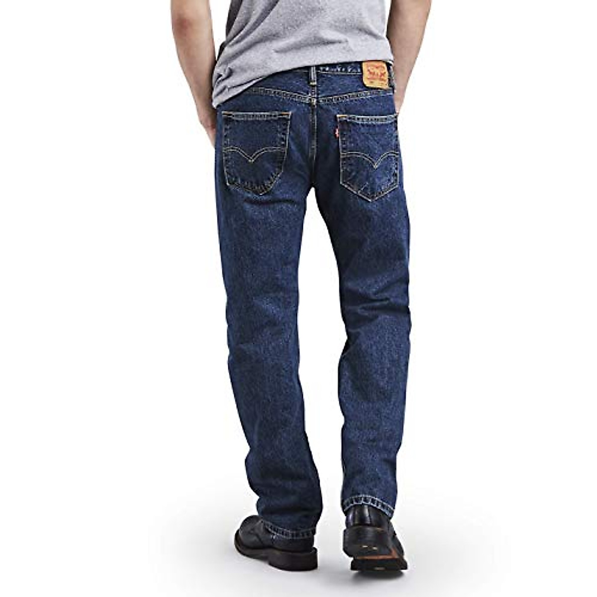 Levi's Men's 505 Regular Fit Jeans (Also Available in Big & Tall), Dark Stonewash, 36W x 32L