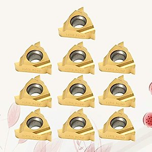 10pcs Carbide Turning Inserts Blades Turning Tool Durable Lathe Inserts A60 Threading Cutter