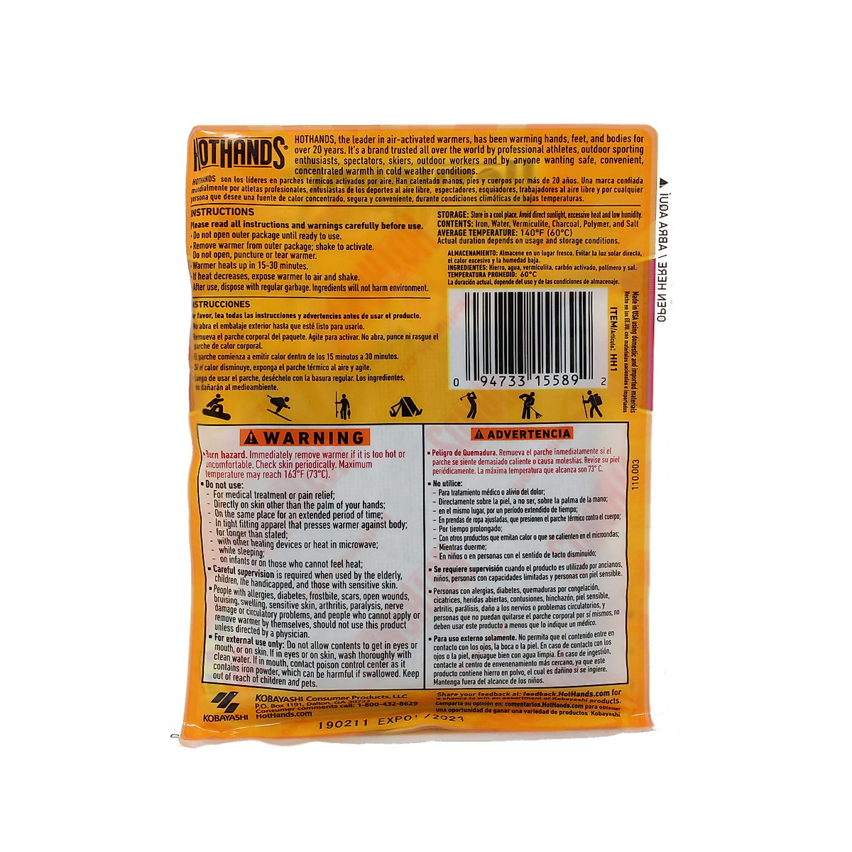 HotHands Body & Hand Super Warmer, 60ct Mega Size Value Pack