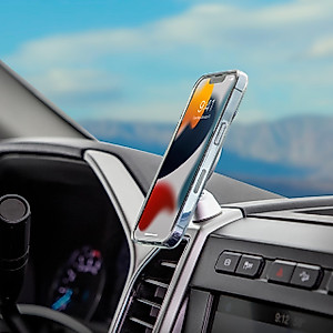 Scosche MagicMount MEMSD-SP Elite2 Magnetic Dashboard Mount for Magsafe Mobile Devices, Cell Phone Holder for Car Dash, 360° Adjustable Magnet Head, Compatible w/iPhone 15, 14, 13, 12 & MagSafe Case