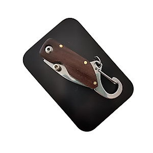 DOSMAMZ Pocket Knife, 1.4" Stainless Steel Double-sided Beveled Grinding Blade, Assisted One-Handed Thumb Stud Opening, Rosewood Handle Folding Knife, Liner Lock EDC Keychain Knife