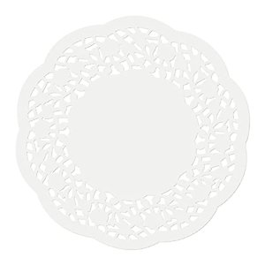 DEFUTAY 100 Pack Round Paper Doilies,White Lace Placemats for Cakes,Fried Food,Grilled,Baked Treats（4.5 In）