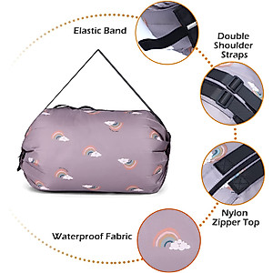 PURIPUFF Reusable Shopping Bags, Foldable Grocery Storage Tote, Waterproof Oxford Cloth Duffle for shop, Large Durable Heavy Duty (Gray)