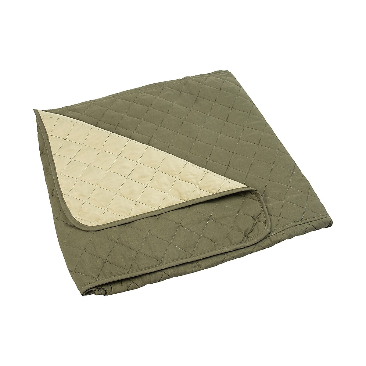 Home Details Quilted Reversible Furniture Protector Slipcover, Good for Dog Hair, Dust & Spills, Machine Washable, Arm Chair Sage-Olive