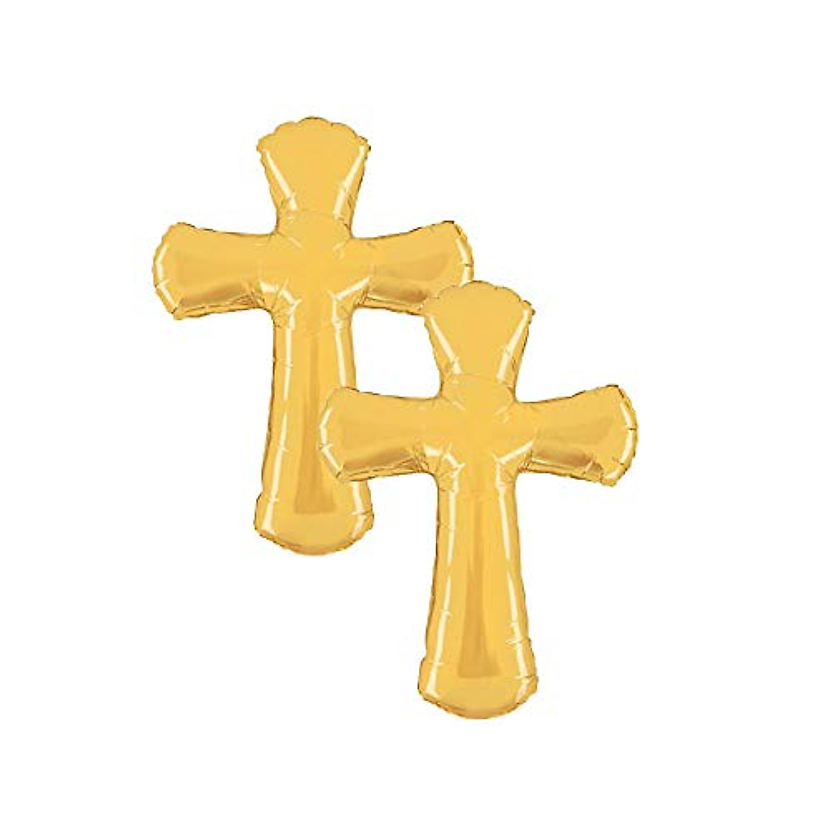 Set of 2 Gold Cross Jumbo 44" Foil Party Balloons