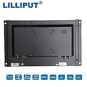 LILLIPUT 13.3 inch LED Displays TK1330-NP/C/T Full HD Industrial Capacitive Touch Monitor with HDMI, VGA, DVI & A/V inputs,