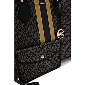 Michael Kors Eva Large Tote Black/Gold One Size