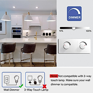 VATION LIGHTING Dimmable A19 LED Light Bulbs 3000K Warm White, 60 Watt Equivalent, Efficient 9 Watt, 800 Lumens, E26 Medium Base, ETL/UL Listed, 12 Pack