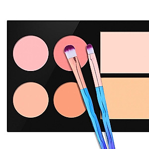 10Pcs Eye Shadow Brush Set Unicorn Eye Makeup Brushes for Shading or Blending of Eyeshadow Powder Eyebrow Highlighter Concealer Cosmetics Brush Tool