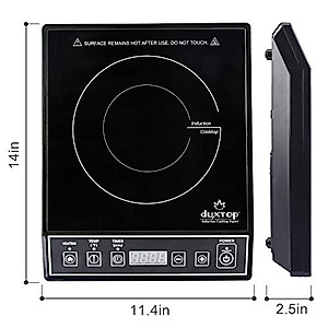 Duxtop 1800W Portable Induction Cooktop Countertop Burner, Black 9100MC/BT-M20B