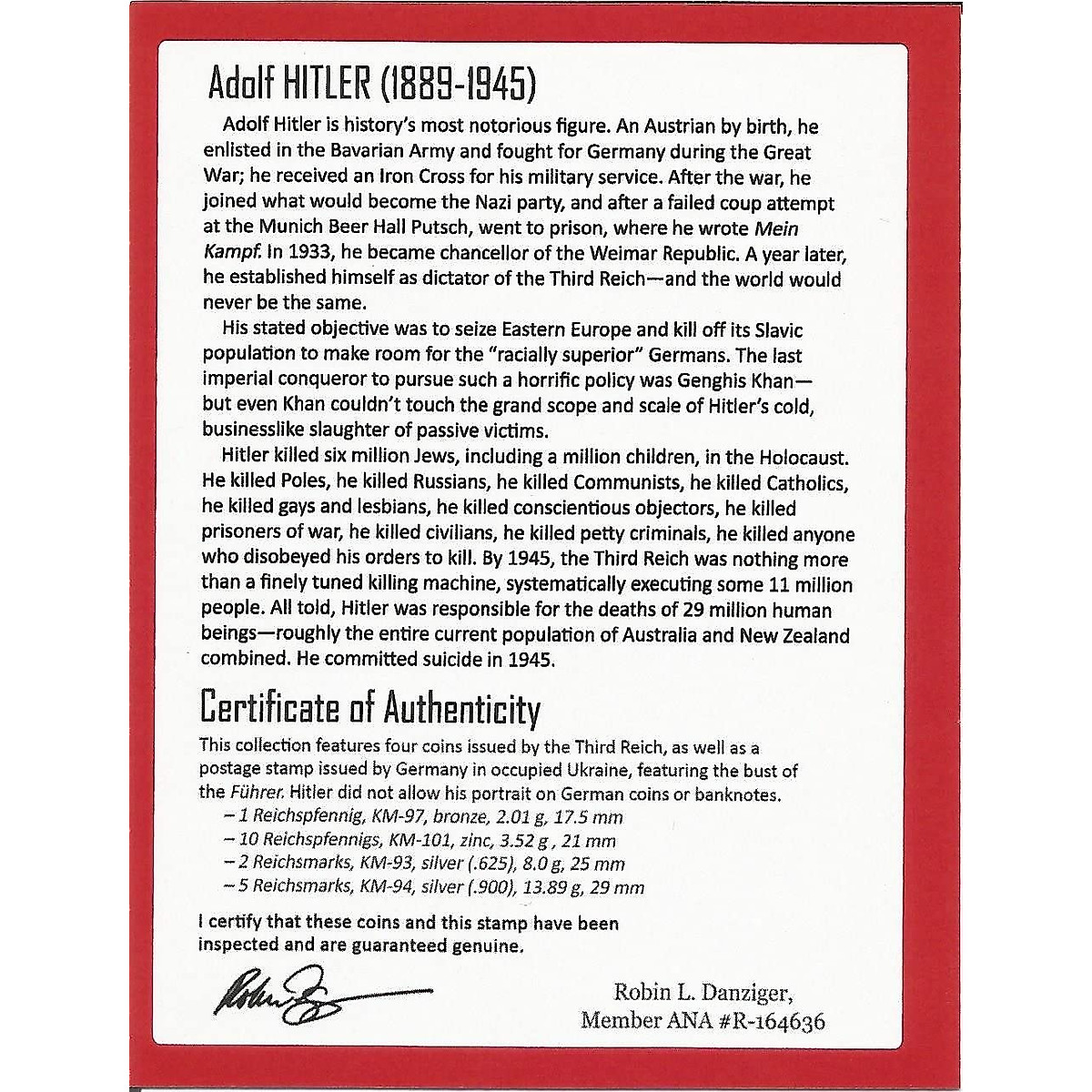 1938 A WWII Nazi Germany Hitler Coins and Stamp Reichsphennig Seller VF