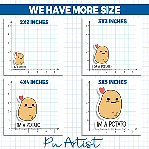 Im A Potato Sticker Funny Cute Potato Lover Quotes Vinyl Die Cut Sticker for Car Laptop Phone Water Bottle Guitar Helmet Gift Idea Merchandise Decor Decal Stuff