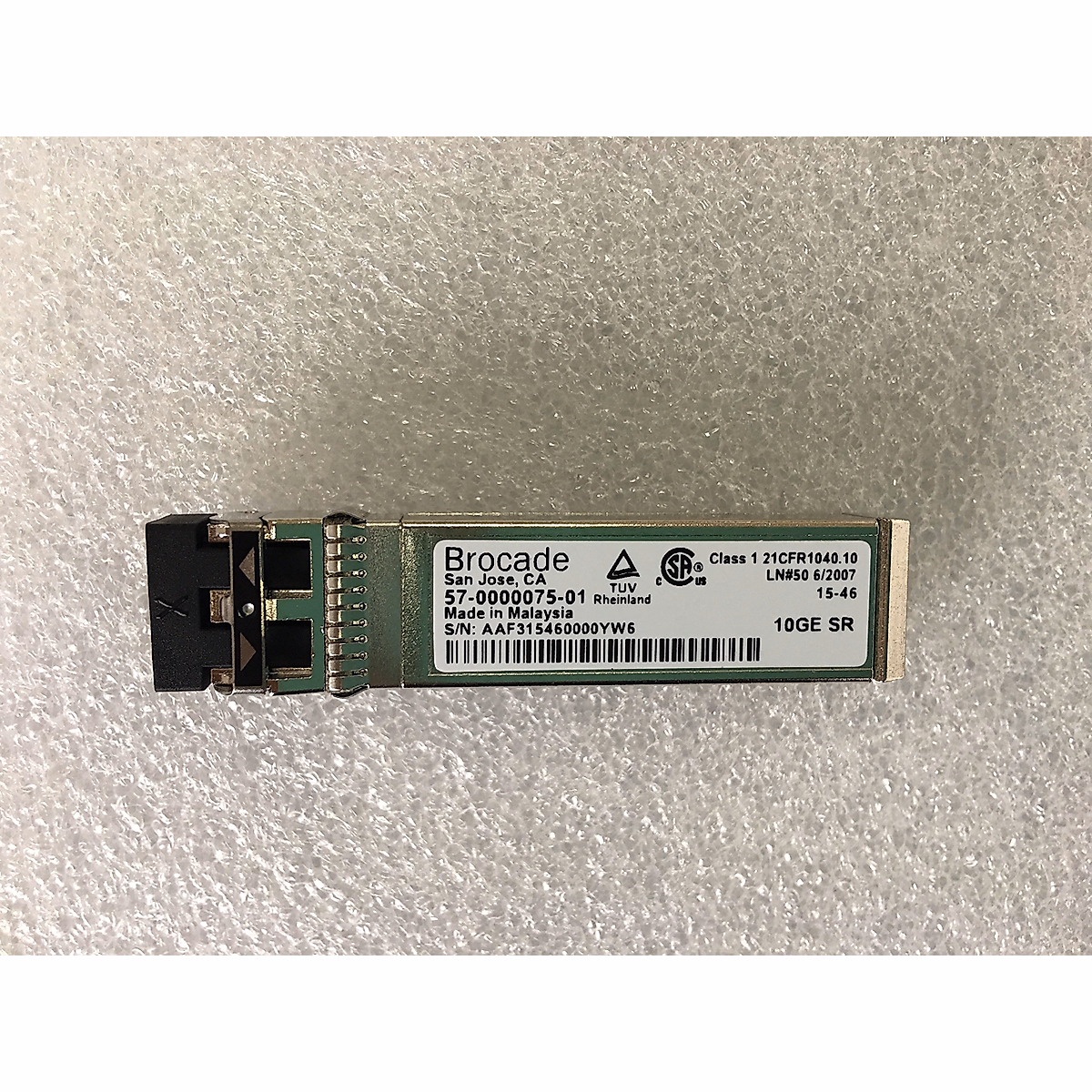 Brocade SFP+ 10G SR 850nm 300m Fiber Optic Transceiver 57-0000075-01 - Lots of 8