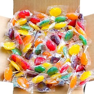 Classic Lollipops - 3 Pounds - Easter Lollipops - Individually Wrapped - Flat Round Bulk Suckers For Kids, Doctors Office, Schools, Banks