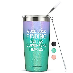 MASGALACC Going Away Gift for Coworker Women Goodbye, Farewell, Leaving Cup for Colleague Boss Co-worker Friends - Good Luck Finding Better Coworkers Than Us Tumbler Cup Mug, 20-Ounce