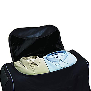 Travelers Club Adventure Rolling Travel Duffel Bag, Black, 22-Inch