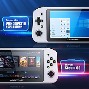 Daxceirry WIN600 Video Handheld PC Game Console Win 10 Edition 8G DDR4 with 256G M.2 SSD, Support Steam OS with AMD Athlon Silver 3050e 5.94in OCA Full Lamination IPS Screen