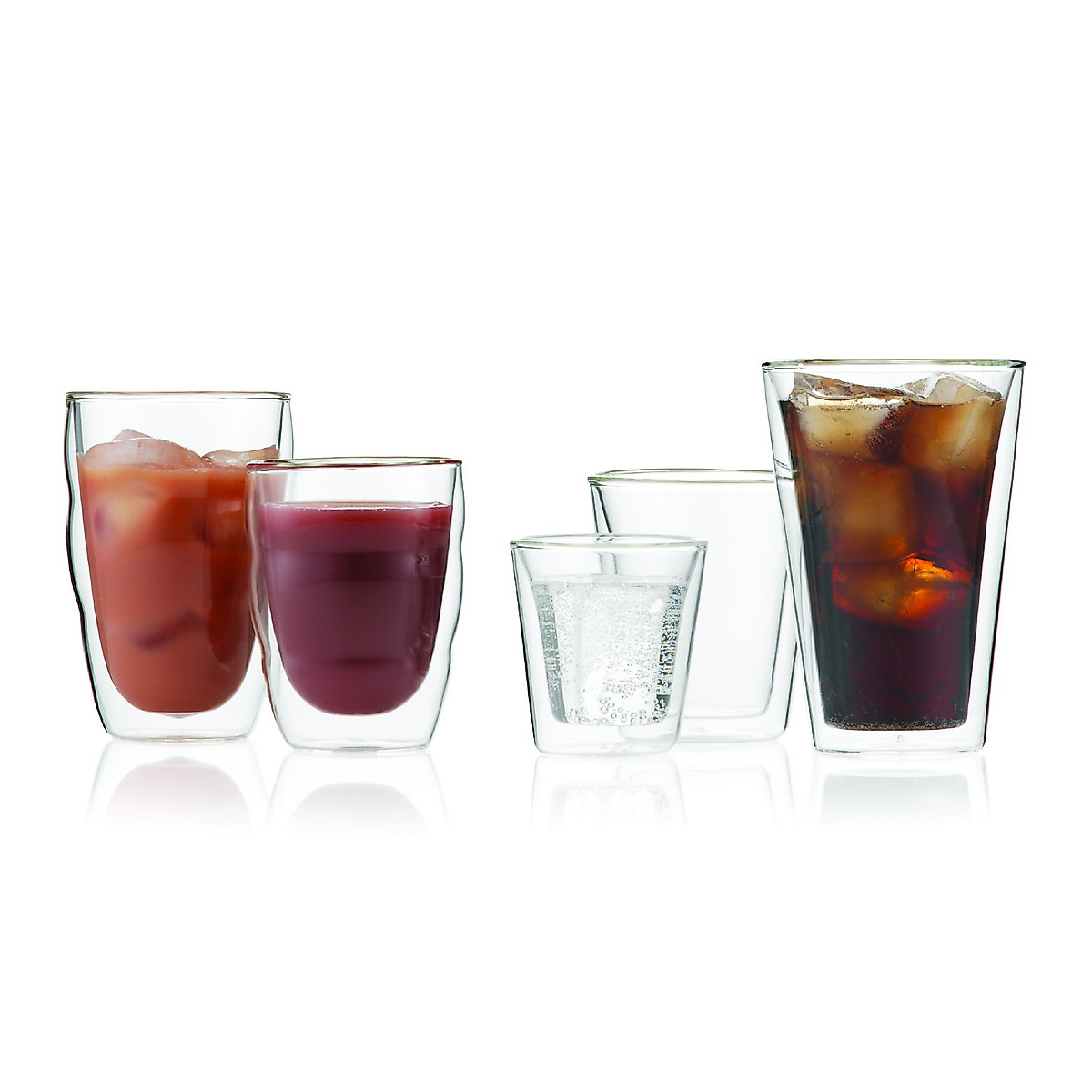 BODUM Pilatus Double, 2 Count (Pack of 1), Transparent, 8