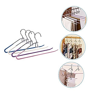 Zerodeko 4pcs Coat Hanger metalskirt Hangers Pants Clothes Hangers Multi-Layer Drying Hanger Metal Hanger Multi-Functional Pants Rack Skidproof Clothes Hanger Non-Slip Home Pants Dipping