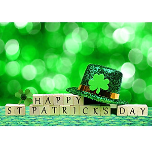Tatuo St Patrick's Day Tablecloth Spring Rectangle Clover Tablecover Shamrock Tablecloth Green Leaves Table Runner for St Patrick's Day (Shamrock,55 x 78 Inch)