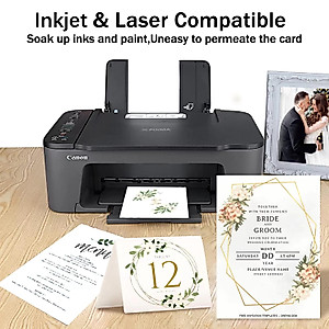 50 Pack White Cardstock 8.5 x 11 White Paper, Goefun 65lb Card Stock Printer Paper for Cards Making, Office Printing, Paper Crafting