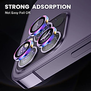 Goton [3+3] for iPhone 14 Pro Max (6.7") iPhone 14 Pro (6.1") 2022 Camera Lens Protector, 9H Tempered Glass Film Anti Scrach Metal Individual Ring Cover Accessories for iPhone 14 Pro Max / 14 Pro