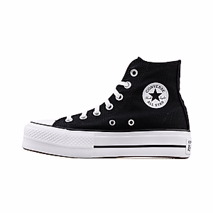 Converse Women's Chuck Taylor All Star Lift High Top Sneakers, Black/White/White, 8.5 Medium US