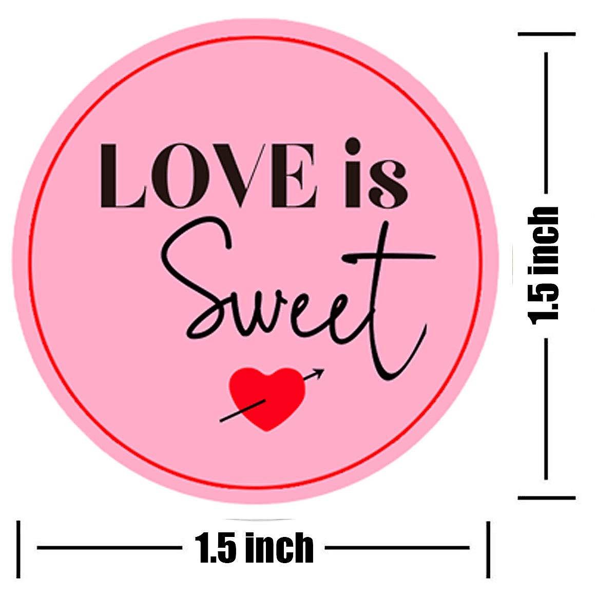 YOUOK Love is Sweet Stickers ,2 Inch Thank You Stickers Love Labels for Holiday,Wedding,Party,and Arts Decoration(200 Pcs)