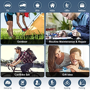 Bovgero Multitool Knife, 16 in 1 Pocket Knife, Handmade Multi Tool Knife, Gift for Men boyfriend dad him husband, Blue