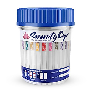 (100 Pack) AssureTech Quick Cup Tests - 10 Panel Cup - Tests for AMP, OPI, MET, BZO, COC, MTD, OXY, BUP, MDMA, THC