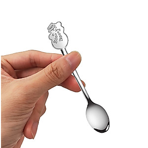 SLKIJDHFB 8pcs Christmas Coffee Spoons Stainless Steel Stirring Spoons Creative Mini Tea Spoon for Stirring Mixing