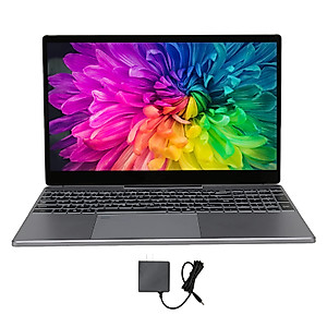 GLOGLOW Office Laptop, Business Laptop Fingerprint Reader 15.6in Touchscreen 12GB DDR5 RAM for Family (US Plug 1TB)