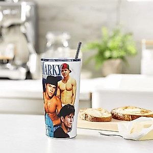 OAEWRE Mark Actors Wahlberg Stainless Steel Mug Insulated Tumbler Coffee Mugs with Lids and Straw Double Wall Vacuum Cup 20oz