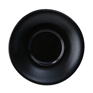 GET Porcelain Tea/Bouillon Saucer, 6.5", Black (Set of 12)