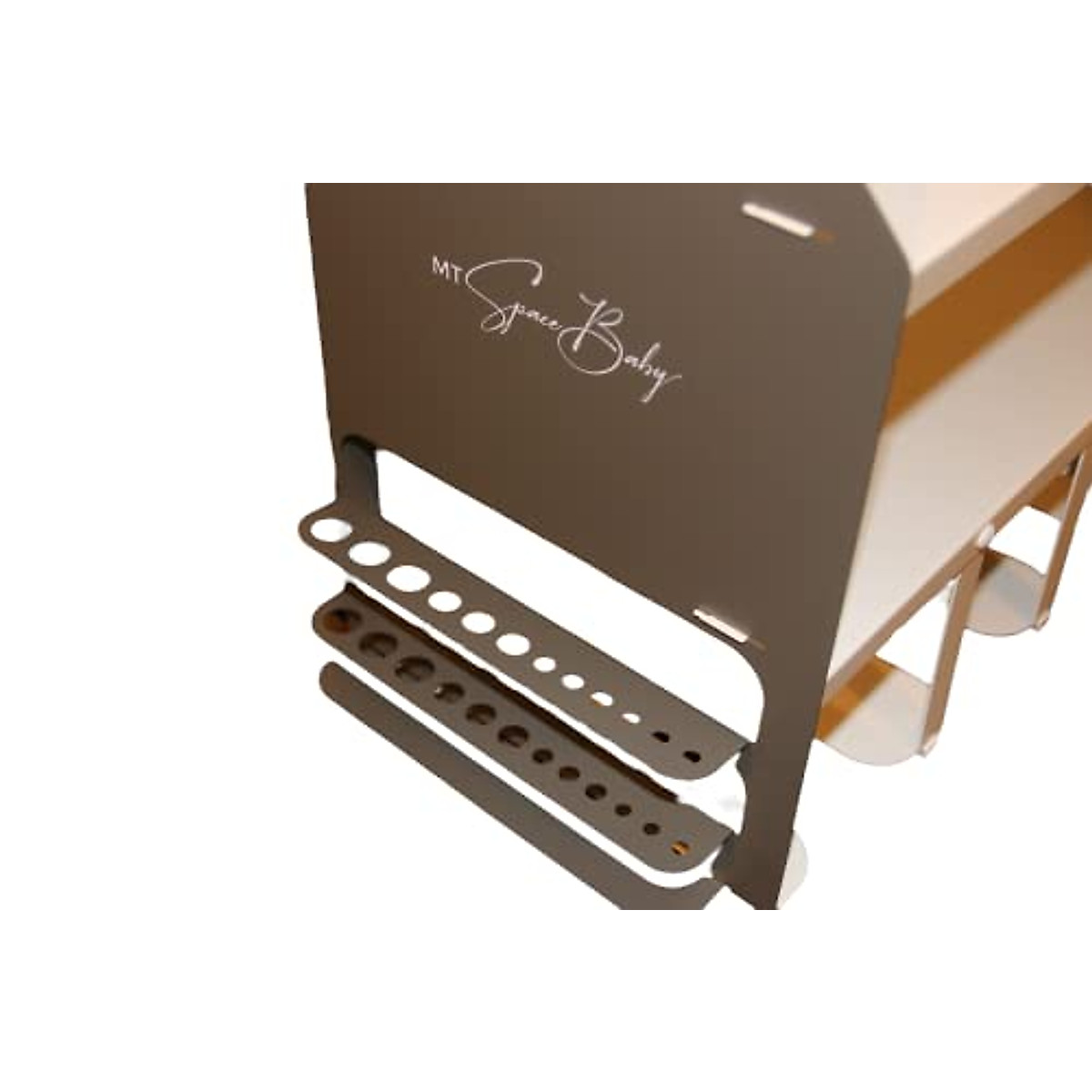 MTSpaceBaby's Power Tool Organizer Drill Holder Wall Hung Garage Mount Tool Shelf Bit Holder Double Shelf Saw Holder Charging Station Work Site Storage Box, Grey and white (MT01)