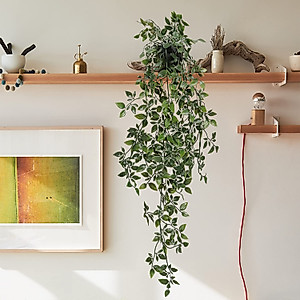 Mizii Artificial Hanging Plants,2 Pack 3ft Ivy Vine Fake Leaves Green Chain for Indoor Outdoor Wall Shelf Home Room Balcony Garden Wedding Decor