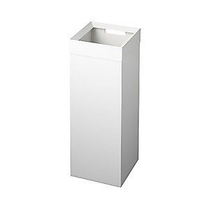 YAMAZAKI home 4488 Tall Trash Can-Modern Garbage Waste Basket with Handle, One Size, White