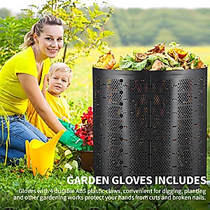 NULAOBA Outdoor Compost Bin , Farm Composter Bin Outdoor,Food Cycler Composter, 220 Gallon Garden Large Compost Bin,Expandable,Easy Assembling,