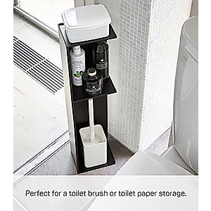 Yamazaki Home Organizer Steel | Toilet Paper Stocker, One Size, Black