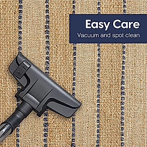 Pebble & Crane - Aberdeen Rug - Woven Throw Rug - Jute and Cotton - Area Rug for Kitchen, Living Room, Bedroom, and More - Tassel Trim - 27” x 45” - Grey