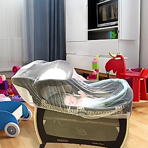 Mosquito Net for Stroller, Crib, Pack n Play, Play Yard, Bassinet, Playpen | Mosquiteros para Cunas De Bebes | Stretchy, Durable and Breathable | Machine Washable (White)