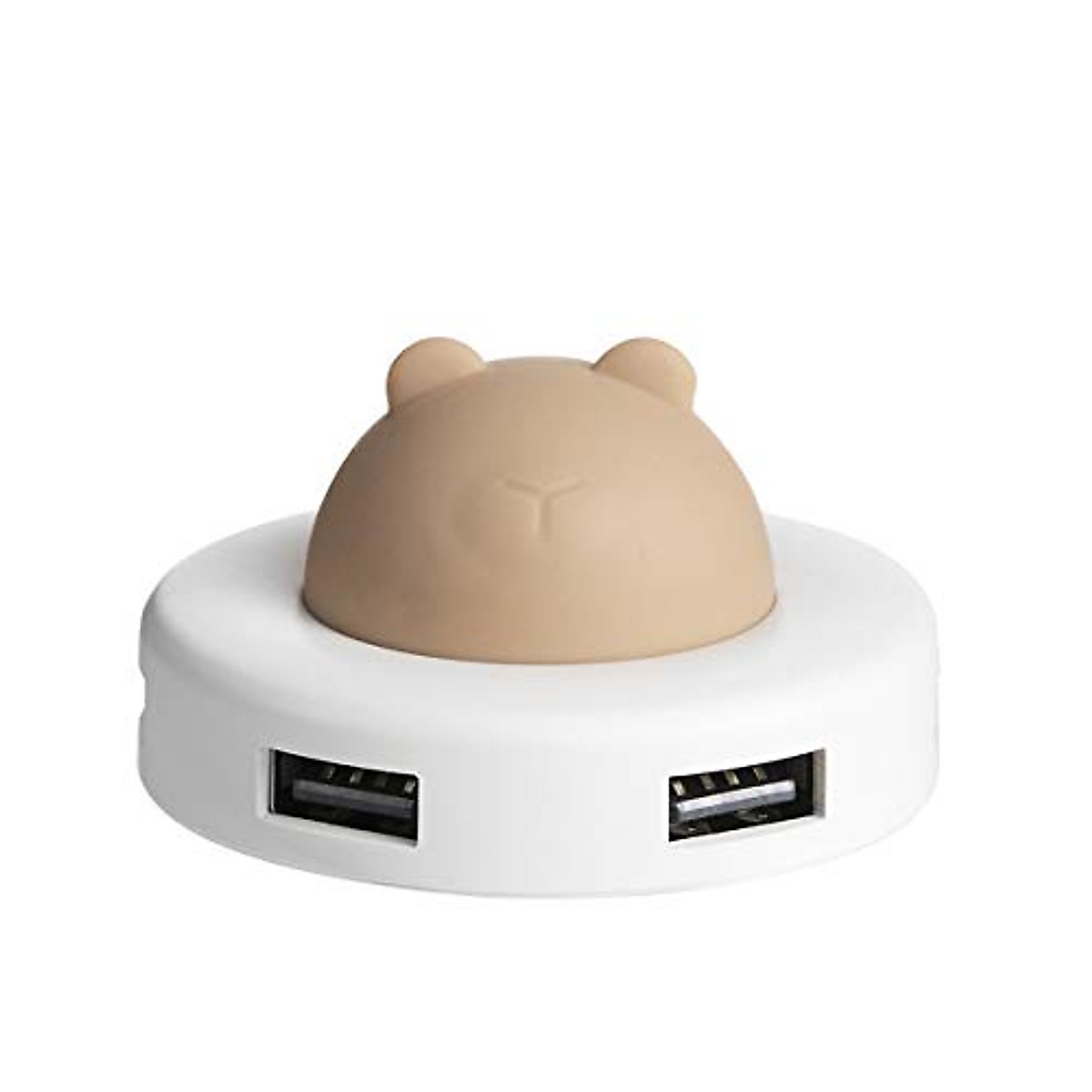Lysee Plug & Connectors - Cute Animal Shape USB Hub Splitter Multi-Functional 4 Ports Computer Notebook USB Data Cable Extender Splitter with Night Light - (Color: Blue)