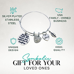 Daughter In Law Gift, Wedding Bracelet Gift for Bride Step Daughter Gift New Daughter Bracelet Jewelry from Mother in Law Bonus Daughter (Love made you our Daughter) Bonus Daughter