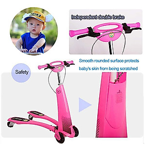 SZNWJ ygqtbc Flicker Scooter Perfect for Children Aged 2+,LED Light-Up Wheels Foldable Adjustable Kick Scooter Aluminum Outdoor use (Color : Green)