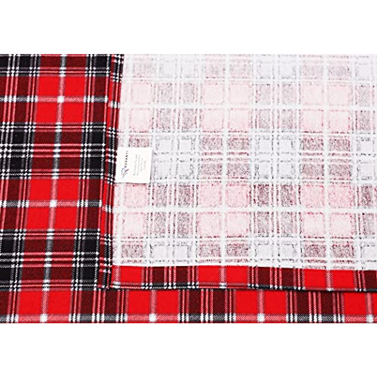 RUVANTI Flannel Sheets Queen Size - 100% Cotton Brushed Flannel Bed Sheet Sets - Deep Pockets 16 Inches (fits up to 18") - All Seasons Breathable & Super Soft - Warm & Cozy - 4 Pcs - Red Plaid