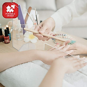 Countertop Desk Sneeze Guard- Protective Partition, Plexiglass Shield Barrier for Coughing, Sneezing, Droplets - Acrylic Divider Panel