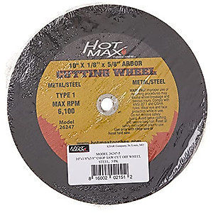 Hot Max 26247-5 10" x 1/8" x 5/8" Chop Saw Cut Off Wheel (5 Pack), Steel